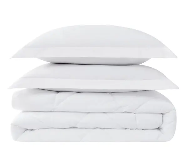 CANNON Solid Oversized Percale Full/queen 3pc C Omforter Set