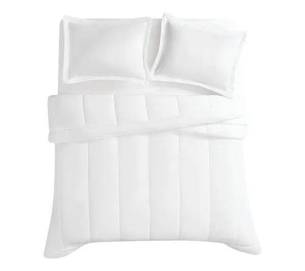 BROOKLYN Loom Oversized Cotton Percale Fu/qn 3p C Comforter Set