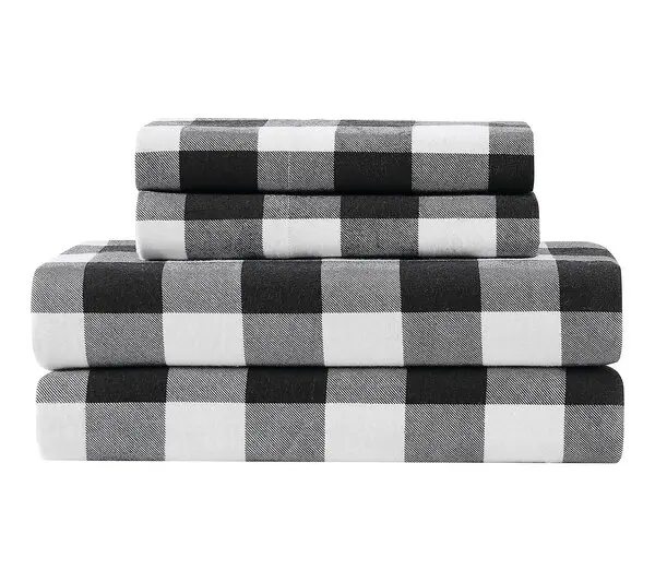 TRULY SOFT Buffalo Check Full Flannel Sheet Set