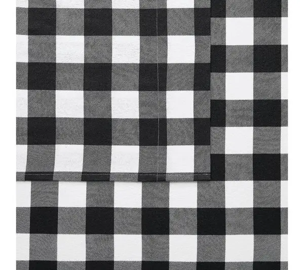 TRULY SOFT Buffalo Check Twin Flannel Sheet Set