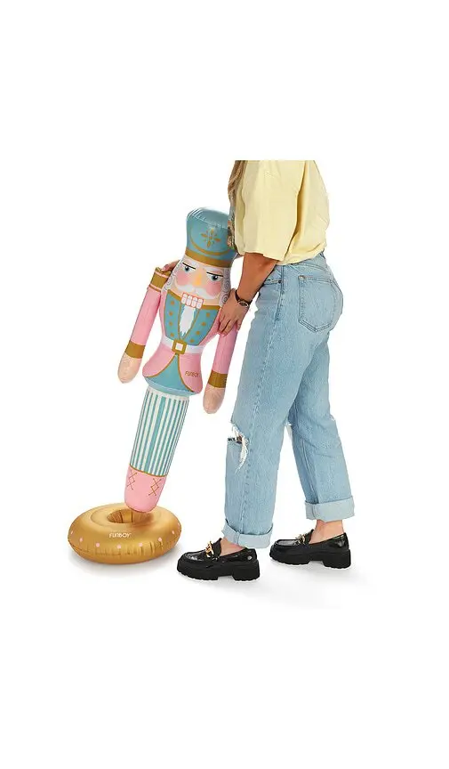 FUNBOY Small Pink Inflatable Nutcracker In Pink