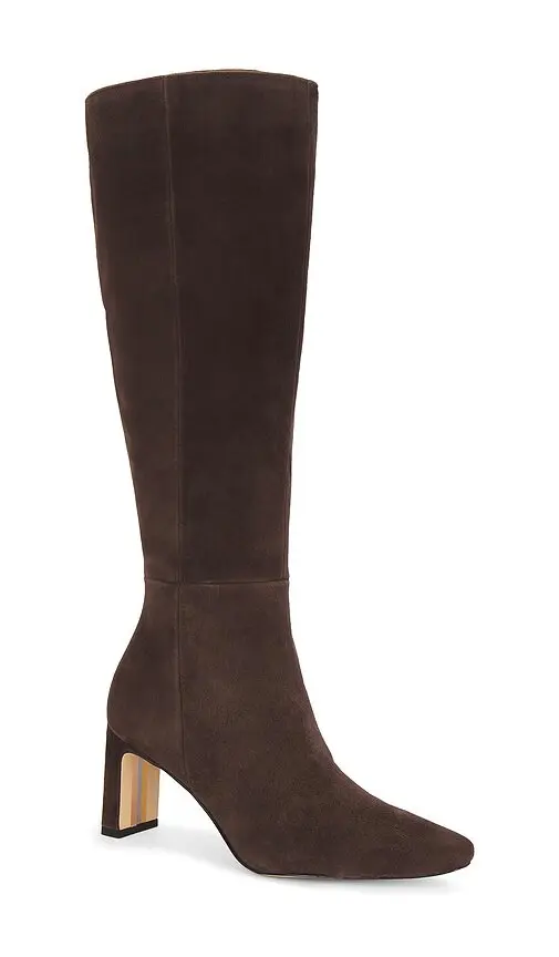 Sam Edelman Wide Calf Sylvia Boots - Chocolate Brown