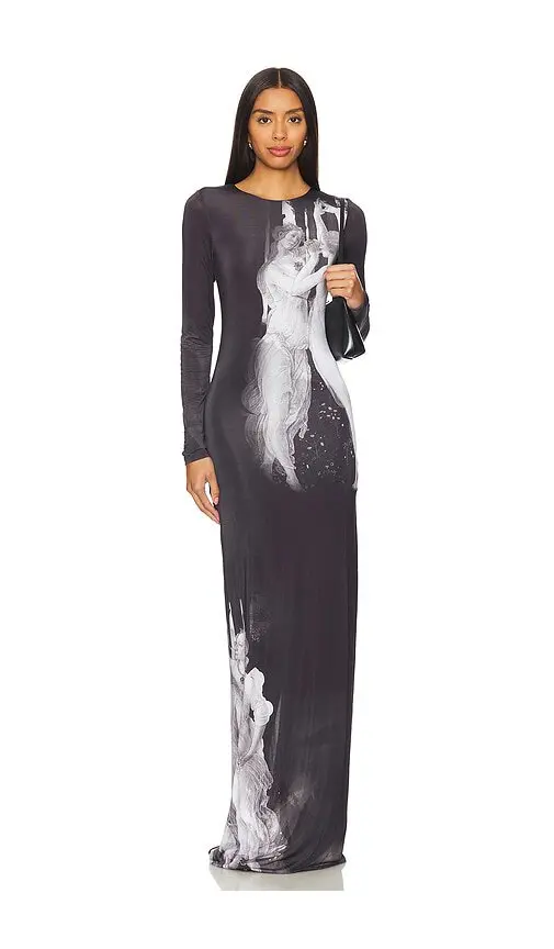 chinese dress ladies Chiara White Lace Panel Pleated Midi Dress main image 0