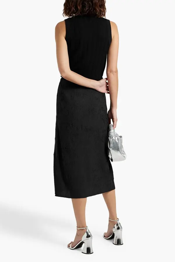 Co Plissé Crepe Midi Skirt