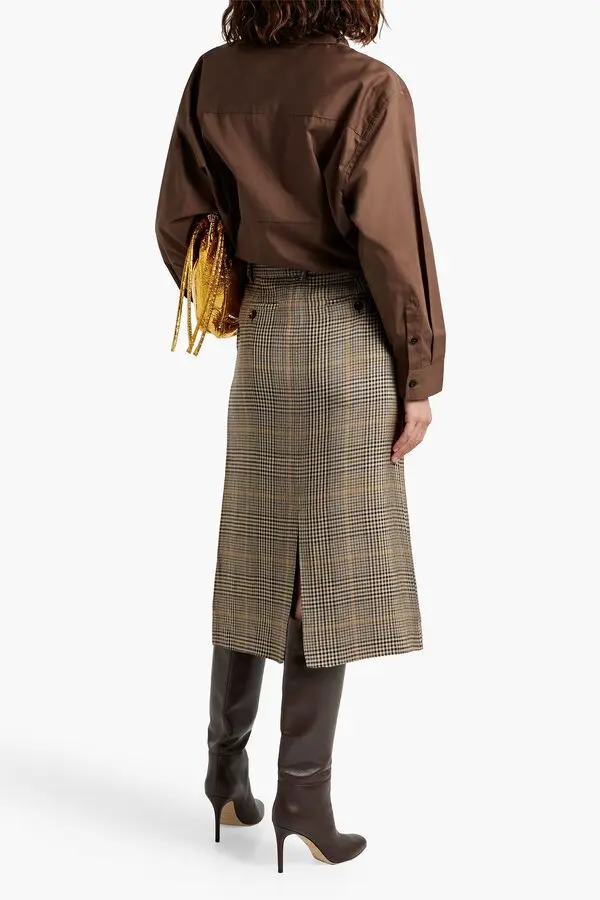 Co Name Prince Of Wales Checked Tweed Midi Skirt