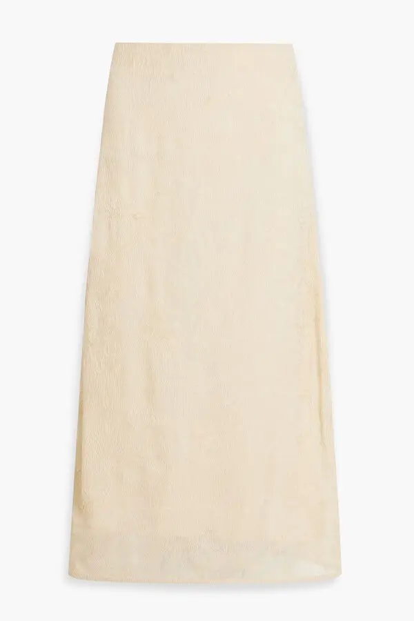 Co Name Plissé Chiffon Midi Skirt