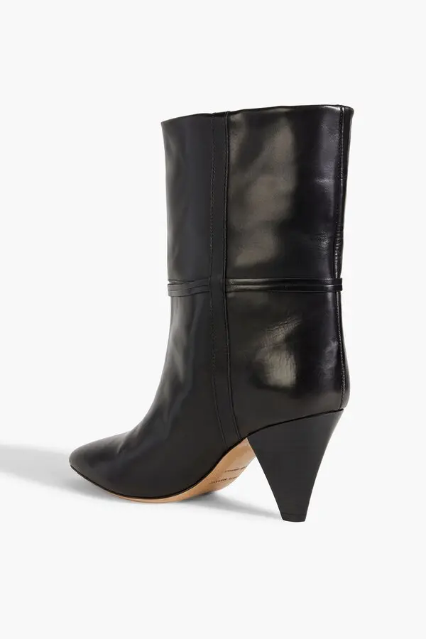 Isabel Marant Étoile Lilet Embellished Leather Ankle Boots - Black