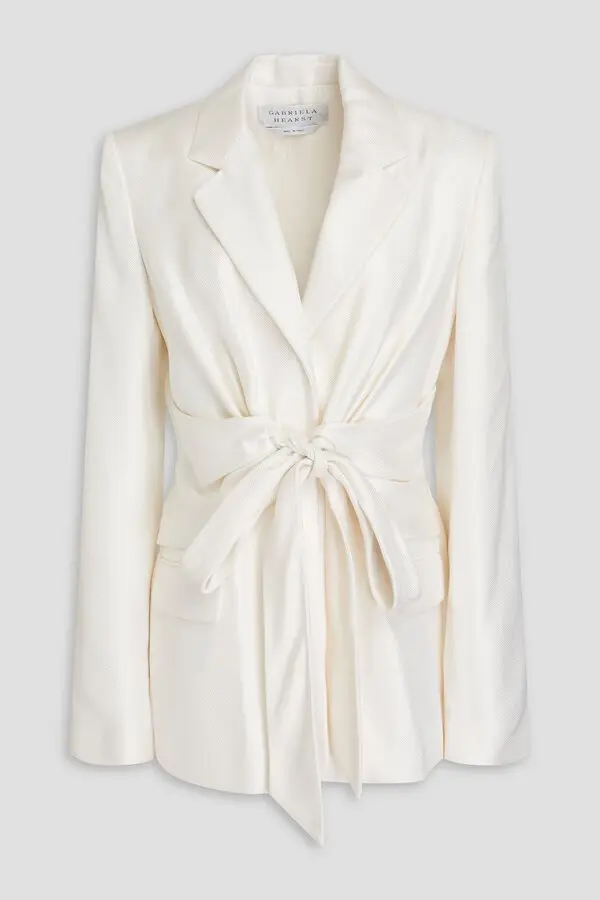 Gabriela Hearst Grant Belted Silk Blazer