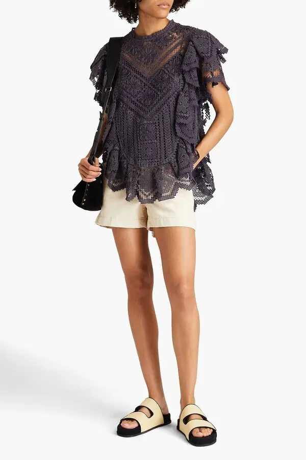 Isabel Marant Étoile Zainos Crocheted Blouse