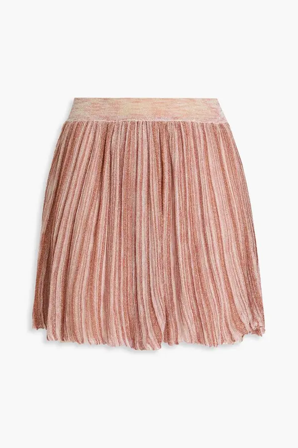 Isabel Marant Étoile Brayton Metallic Ribbed-knit Mini Skirt - Antique Rose