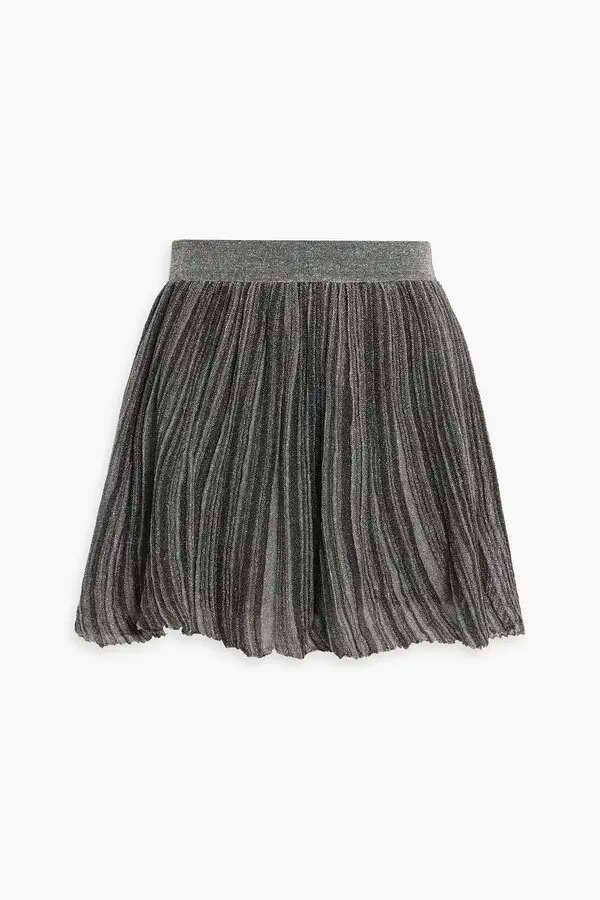 Isabel Marant Étoile Brayton Metallic Ribbed-knit Mini Skirt