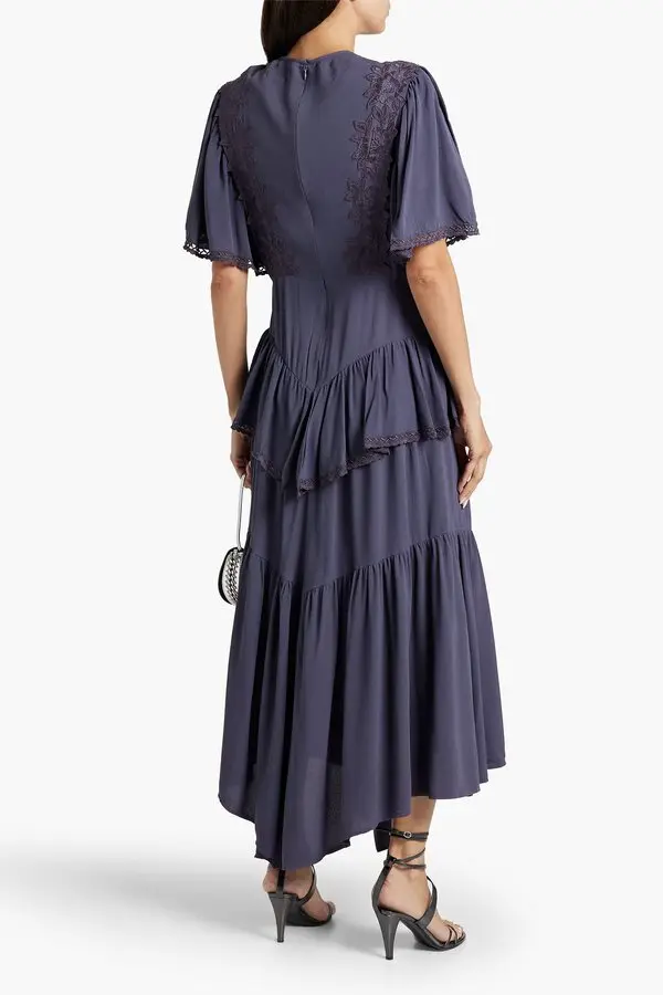 Isabel Marant Étoile Ladeira Lace-trimmed Maxi Dress