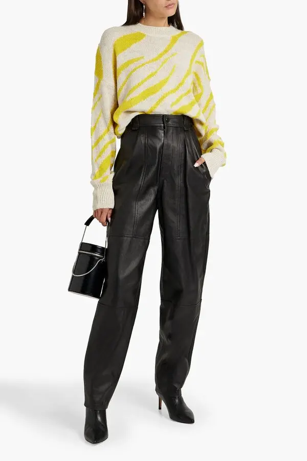 Isabel Marant Étoile Ciferim Leather Tapered Pants