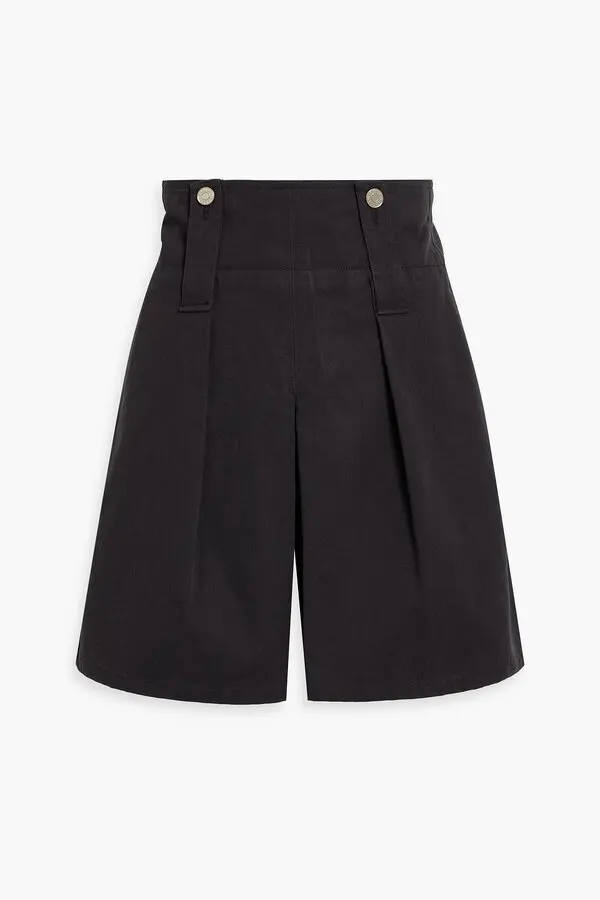 Isabel Marant Dicochia Pleated Cotton-twill Shorts
