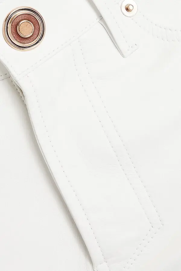 Gabriela Hearst Charles Leather Straight-leg Trousers