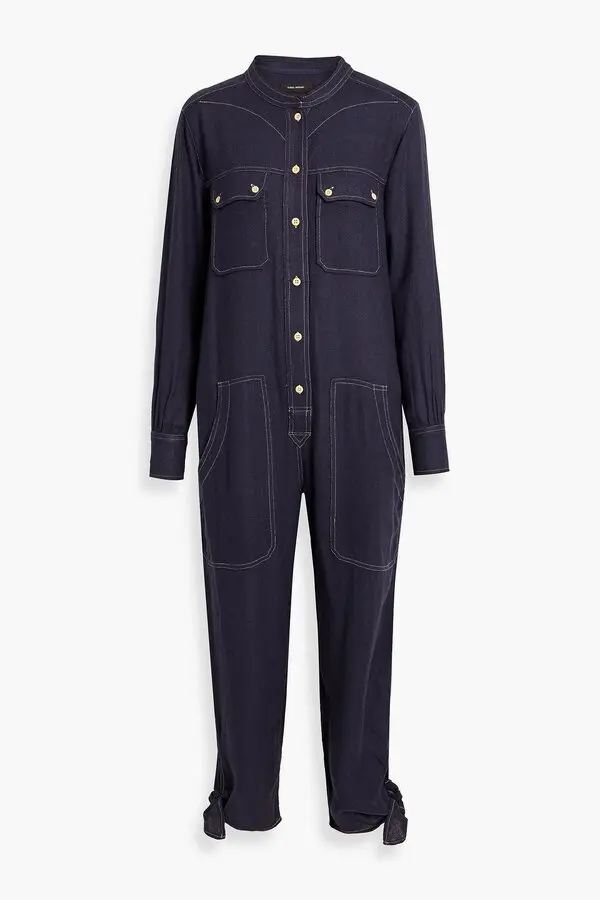 Isabel Marant Tacaia Cropped Jumpsuit - Midnight Blue