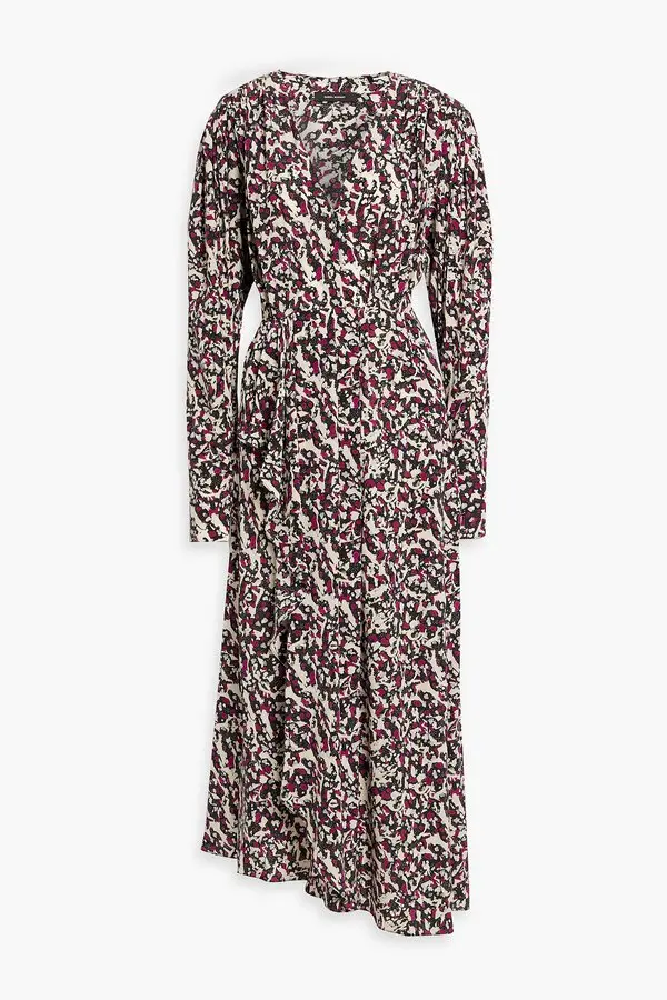 Isabel Marant Étoile Blainea Zebra-print Maxi Dress - Magenta