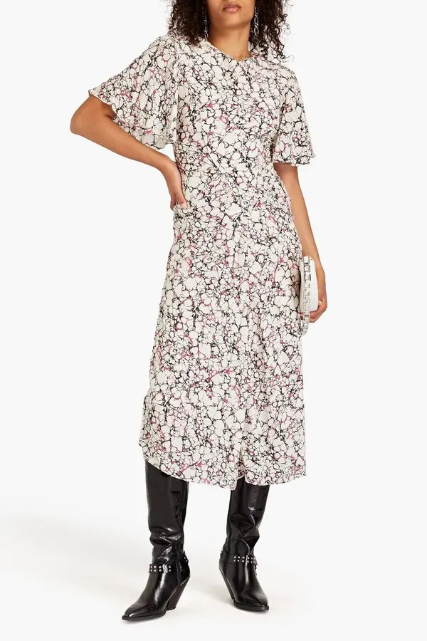 Isabel Marant Étoile Berwick Printed Silk Crepe De Chine Midi Dress