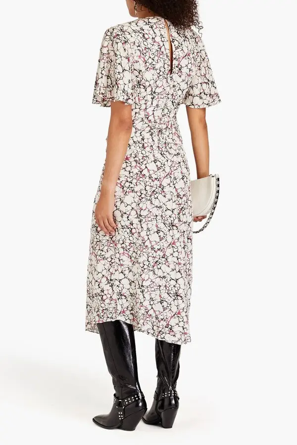Isabel Marant Étoile Berwick Printed Silk Crepe De Chine Midi Dress