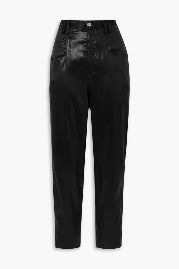 Isabel Marant Oversized Silk-satin Tapered Pants