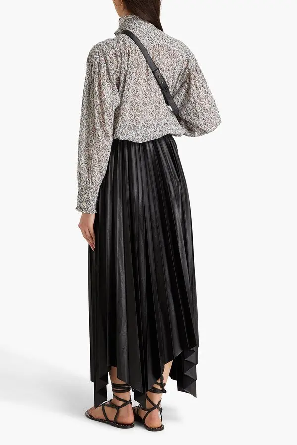 Isabel Marant Étoile Davis Asymmetric Pleated Maxi Skirt