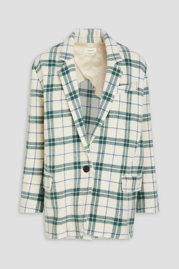 MARANT ETOILE Checked Wool-tweed Blazer