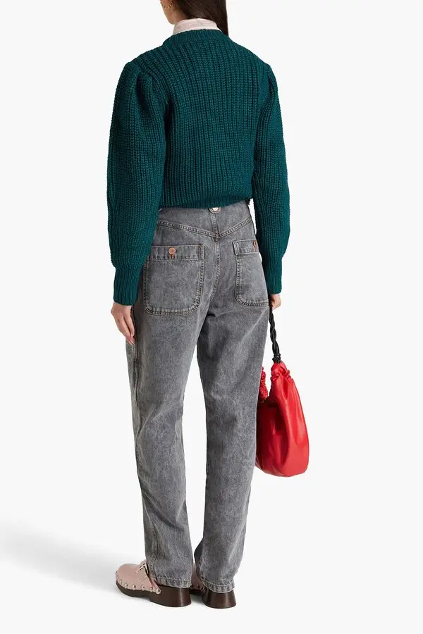 MARANT ETOILE Pleane Ribbed Wool-blend Sweater