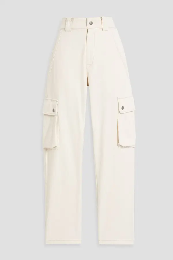 Isabel Marant Étoile Evalia Cropped Cotton-twill Straight-leg Pants
