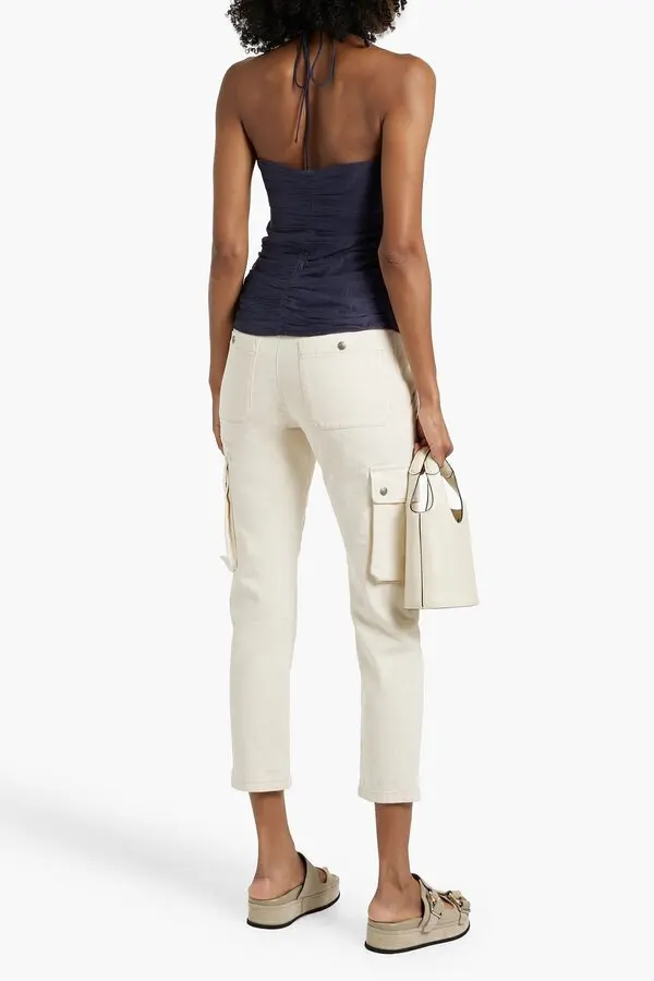 Isabel Marant Étoile Evalia Cropped Cotton-twill Straight-leg Pants