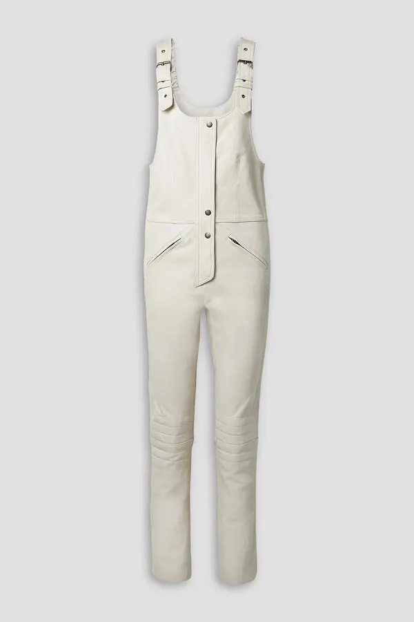 Isabel Marant Apolina Leather Jumpsuit - Off-white