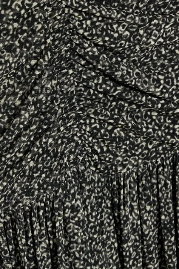 Isabel Marant Étoile Jenny Pleated Printed Stretch-jersey Midi Dress