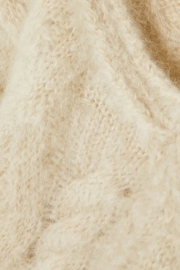 Isabel Marant Étoile Palima Cable-knit Mohair-blend Sweater - Ivory
