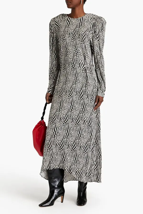 Isabel Marant Étoile Polkadot Jersey Maxi Dress