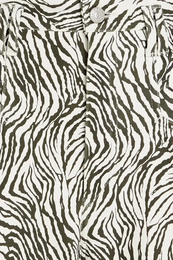 Isabel Marant Étoile Badeloisa Cropped Zebra-print Leather Pants