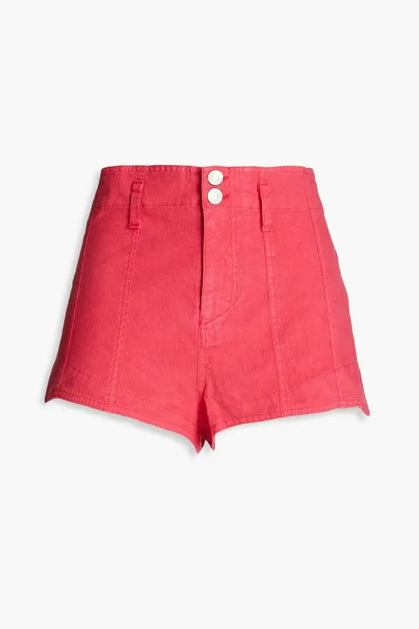 Isabel Marant Linen-blend Ripstop High-rise Shorts