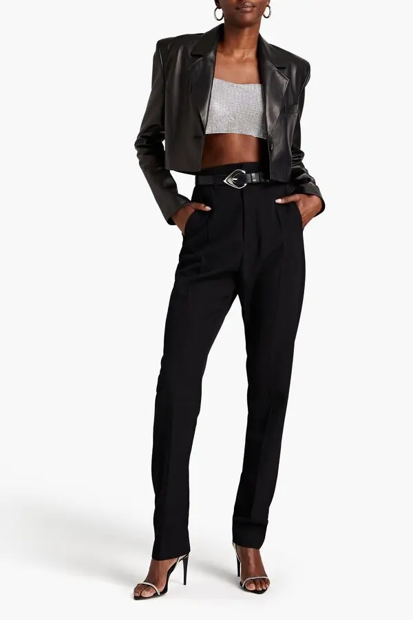 Isabel Marant Amaya Wool-twill Tapered Pants