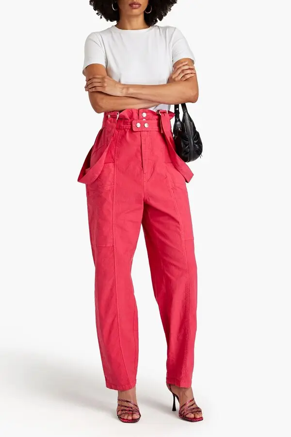 Isabel Marant Ekla Linenblend Ripstop Tapered Pants