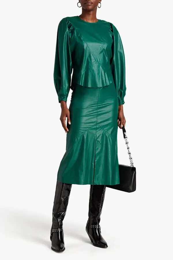 Isabel Marant Dobson Modal-blend Blouse - Emerald