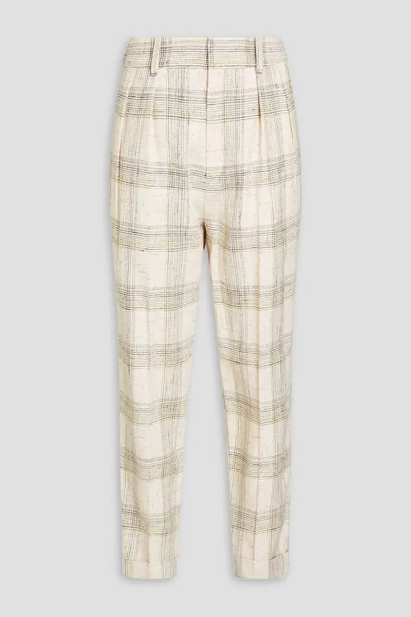 Isabel Marant Checked Corduroy Tapered Trousers