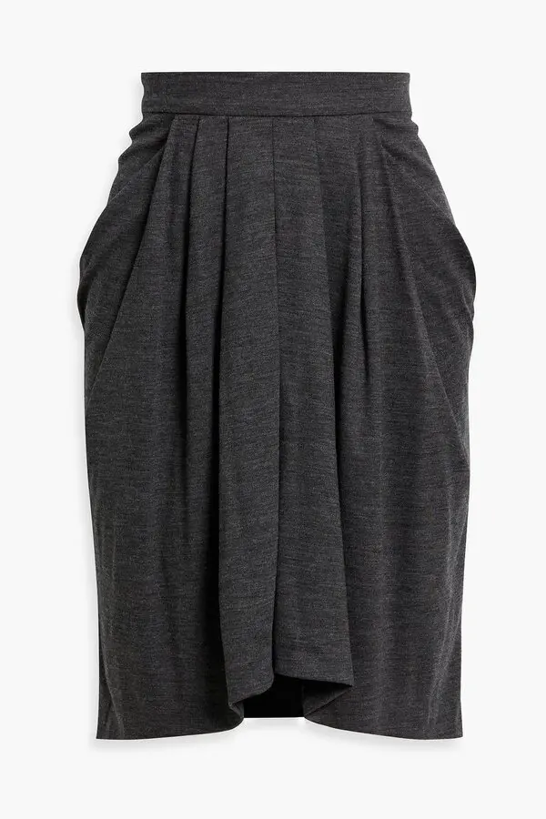 Isabel Marant Ginali Pleated Wool-jersey Skirt