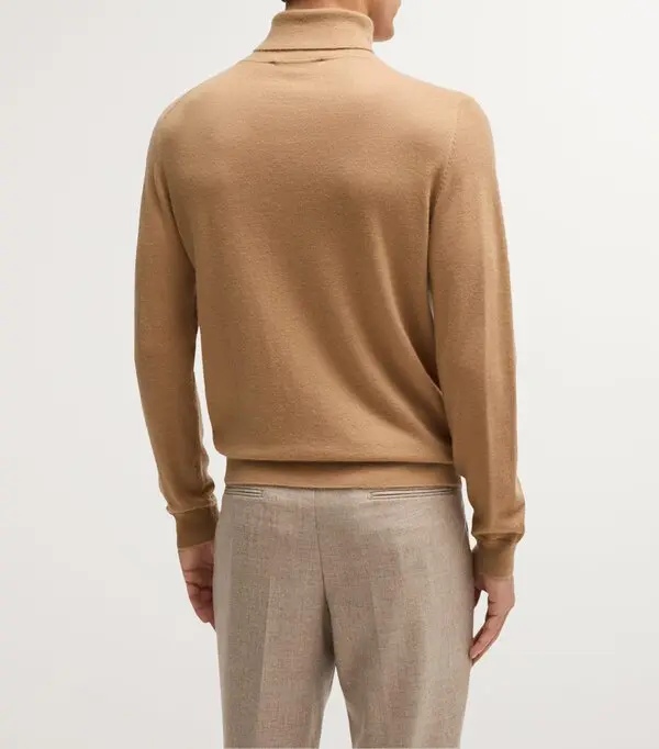 BOSS Cashmere Rollneck Sweater - Beige