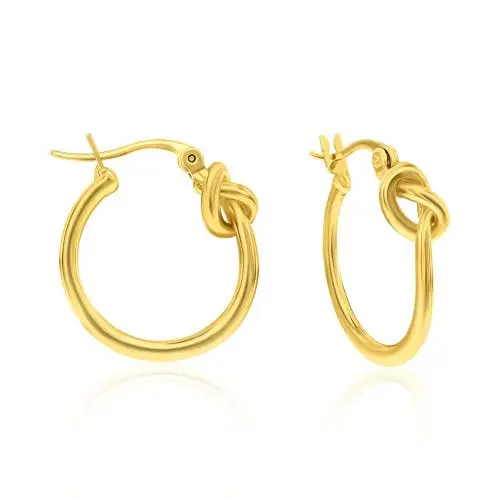 DONATELLO GIAN Knotted Hoop Earrings - Gold