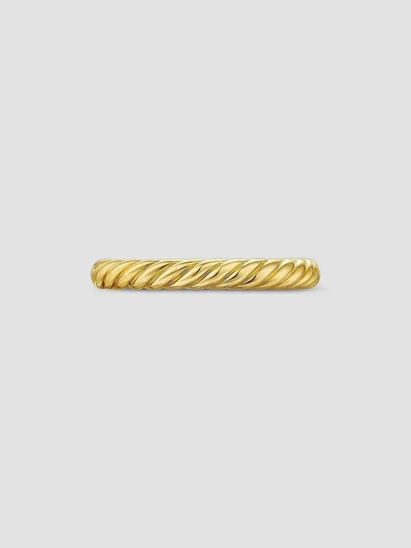 David Yurman Cable Band Ring In 18k Yellow 2.8mm