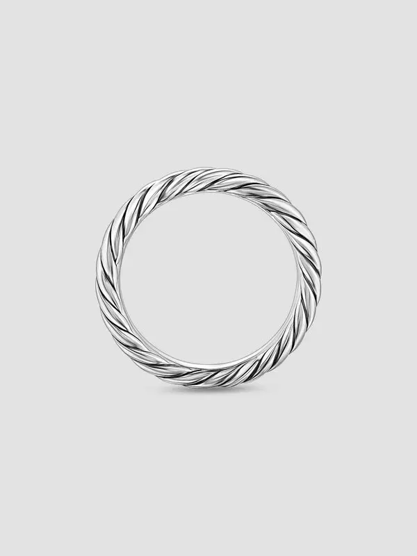 David Yurman Cable Band Ring In Sterling 3.4mm