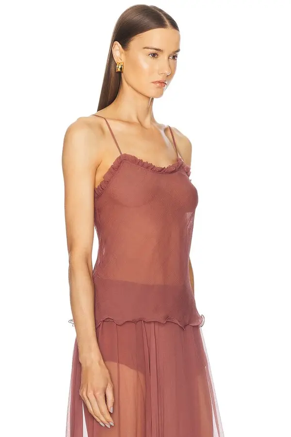 Chloé Tulle Tank Top