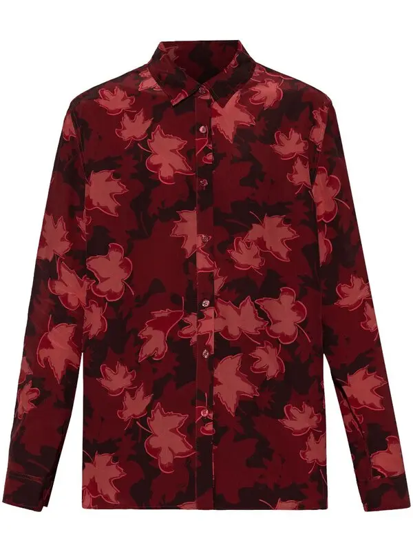 Maison Kitsuné Leaf-print Shirt
