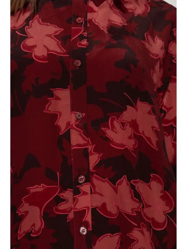 Maison Kitsuné Leaf-print Shirt