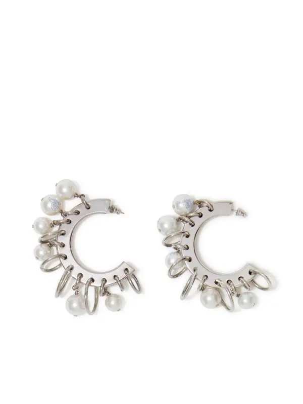 Emilio Pucci Hoop Earrings - Silver