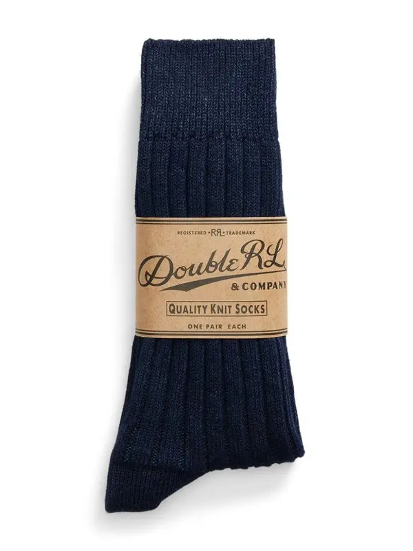 Ralph Lauren Ribbed Knit Crew Socks