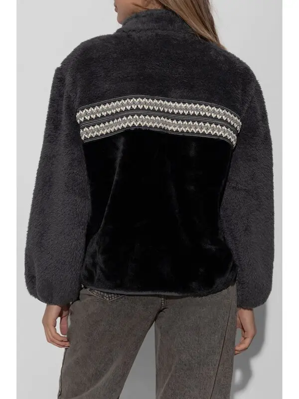 UGG Marlene Funnel-neck Fleece Jacket - Black